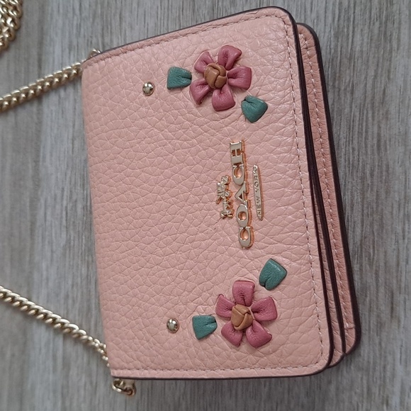 Coach | Bags | Coach Pink Wallet On Chain | Poshmark